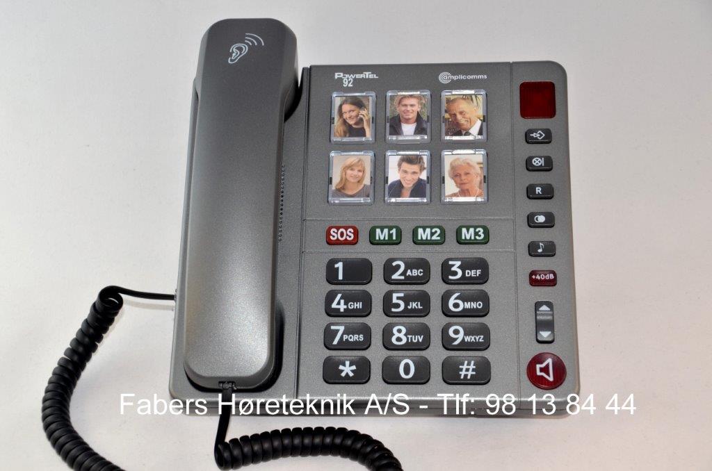 PowerTel 92 PT92 forstærkertelefon m/telespole og foto kviktaster from ...